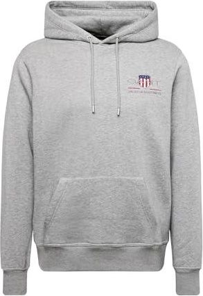 GANT Reg Medium Archive Shield Sweat à Capuche Sweatshirt, Gris, L Homme
