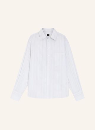 HUGO BOSS Business Bluse Saturday_1 Relaxed Fit blau