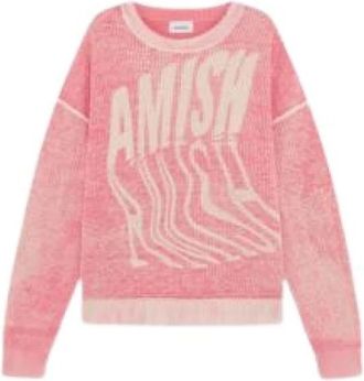 Amish Homme, Pulls, Rose, Taille: XL Maglia Girocollo