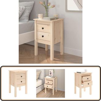 vidaXL Table de chevet 40x35x61,5 cm Bois de pin massif - Table De Chevet - Meuble De Chambre - Table Nuit - Bois De Pin - Mobilier Rustique