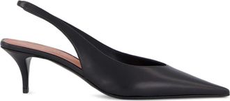 Amina Muaddi Anok heeled slingback-strap pumps - Schwarz