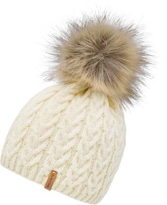 Chillouts Winterm&uuml;tze mit Fleecefutter - Abnehmbarer Veganer Bommel