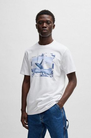 HUGO BOSS T-Shirt Te Dunetrace mit gro&szlig;em Fotodruck