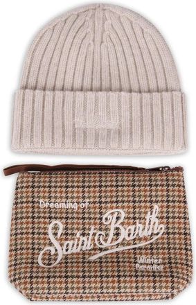 MC2 Saint Barth lot bonnet et pochette Coffret de Noël - Tons neutres