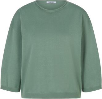 Peter Hahn Rundhals-Pullover aus 100% SUPIMA-Baumwolle Peter Hahn gr&uuml;n