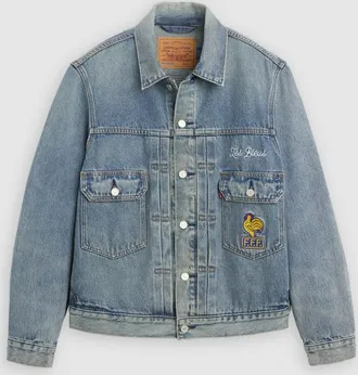 Levi's Frankreich Football Type II Trucker Jacke - Herren - Blau / Blau
