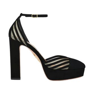 Aquazzura Alana Plateau 110 - - Shoes - Damen - Schwarzk - 40 EU