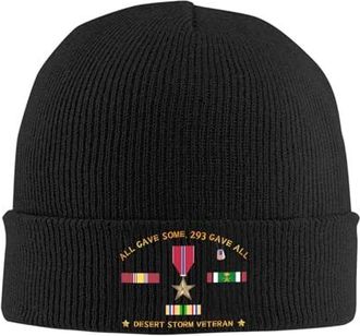 Generic Bonnet Hiver R&eacute;cipiendaire De La Bronze Star, V&eacute;t&eacute;ran De LOp&eacute;ration Temp&ecirc;te du D&eacute;sert Extensible Bonnets Respirant Bonnet Tricot&eacute; pour Sport Ski Shopp