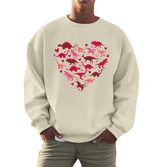 Generic 2026 Sweat-shirt d&eacute;contract&eacute; &agrave; col rond pour homme et femme Motif lettres imprim&eacute;es, kaki, 3XL