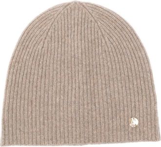 Coccinelle bonnet côtelé à plaque logo - Tons neutres