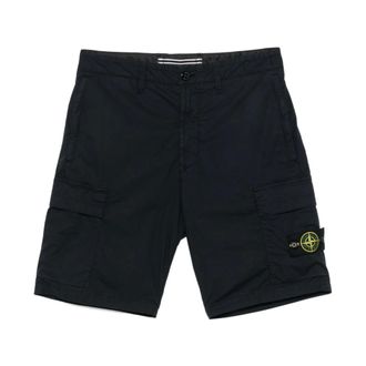 Stone Island Homme, Shorts, Bleu, Taille: W33 Bermuda Stretch Coton Tela Paracadute Stone Island