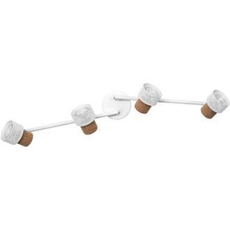 Ledvance Decor spot cork 4 x 3,4W, 920lm, blanc, spot, t&ecirc;tes r&eacute;glables, utilisation polyvalente, spot int&eacute;rieur, led rempla&ccedil;ables, dimmable, lumi&egrave;re chaude