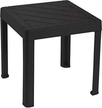 Dea Home Table dint&eacute;rieur et ext&eacute;rieur en polypropyl&egrave;ne, dimensions 39 x 39 x (H) 38 cm, Art. 920 (Anthracite)