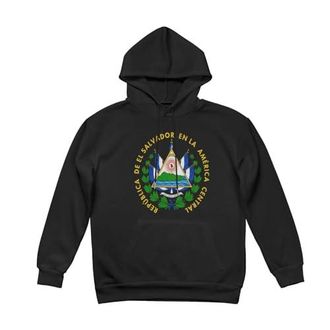 Generic Sweatshirts &Agrave; Capuche Hommes Doublure Polaire Imprim&eacute; Graphique Le Salvador Embl&egrave;me National Pull Hoodie Hauts Streetwear Vintage Pull De D&eacute;tente Athl