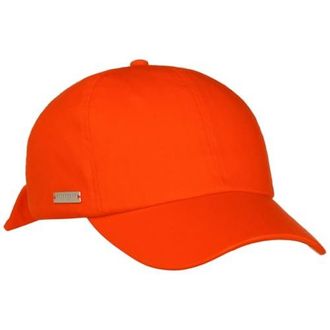 Seeberger Casquette pour Femme Uni Cotton Casquette de Baseball Casquette en Coton (Taille Unique - Orange)