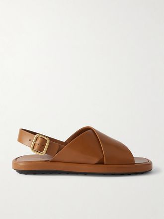 Tod's Slingback-sandalen Aus Leder - Braun
