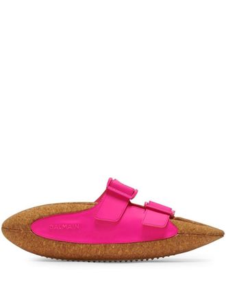 Balmain claquettes &agrave; semelle &eacute;paisse - Rose