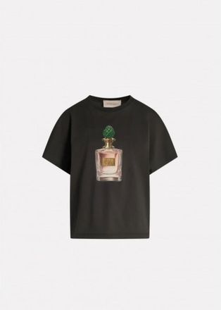 Circus Hotel Femme, Tops, Gris, Taille: 44 FR T-Shirt Strass Imprim&eacute; Parfum