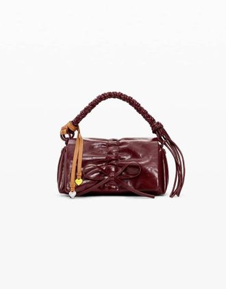Desigual Petit sac &agrave; main brillant avec noeud - Rouge