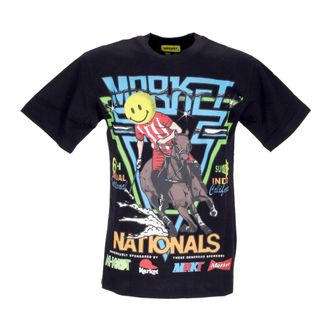 Market Polo-T-Shirt mit Pferderennen-Print - - Tops - Herren - Schwarzk - S