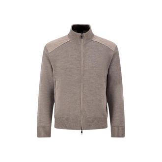 Paul & Shark Strickjacke mit hohem Kragen und Rei&szlig;verschluss - - Knitwear - Herren - Beige - XL
