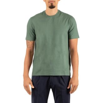FILIPPO DE LAURENTIIS Tsmcjcrepe Crepe Baumwoll-T-Shirt - - Tops - Herren - Gr&uuml;n - XL