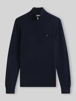 Tommy Hilfiger Regular Fit Troyer aus reiner Baumwolle