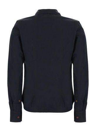 Vivienne Westwood Oversized Pointed Collar Cotton Shirt - Black