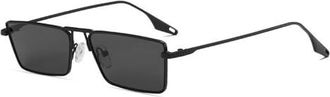 Generic Lunettes De Soleil À Petite Monture En Métal For Hommes Et Femmes, Idéales For Le Shopping Plein Air Les Vacances(Black)