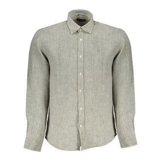 North Sails Homme, Chemises, Gris, Taille: M Chemise &agrave; manches longues avec col italien
