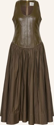 Aje Kleid Zelia Im Materialmix gruen