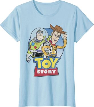 Disney Pixar Toy Story Woody And Buzz Circle Portrait T-Shirt