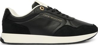 Tommy Hilfiger Sneakers Tommy Hilfiger Monogram Mix Material Runner FW0FW09267 Schwarz