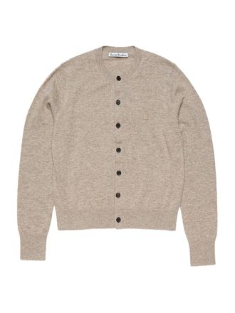 Acne Studios Fitted Wool Blend Cardigan - Beige