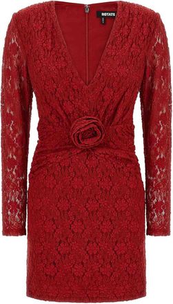 Rotate Knielanges Kleid - Rot