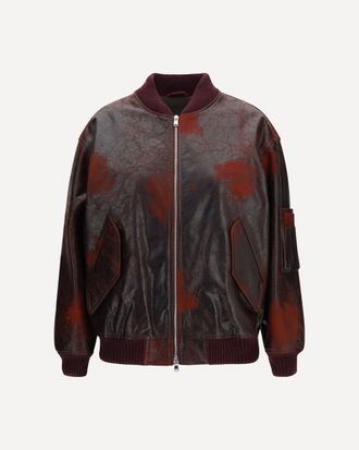 Valstar Oversized crackle nappa Bomber Jacket Female 40