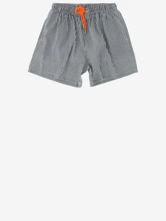 Gallo Boys Swim Trunks Seersucker Navy Polyester Polyamide Shorts &