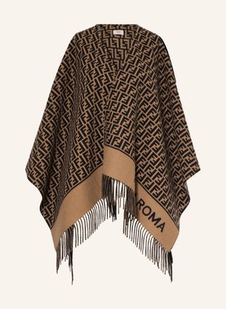 Fendi Jacquard-Cape braun
