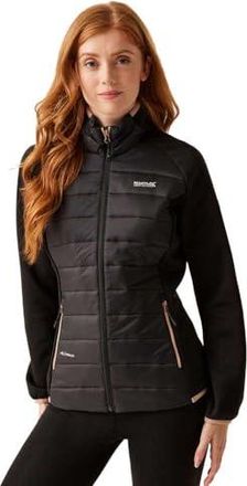 Regatta Clumber Hybrid V Veste pour femme, Noir/taupe chaud, 42