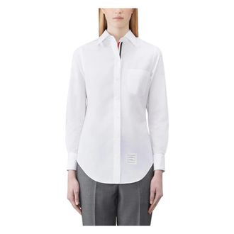Thom Browne Femme, Blouses et Chemises, Blanc, Taille: 38 FR Chemise Classique en Popeline