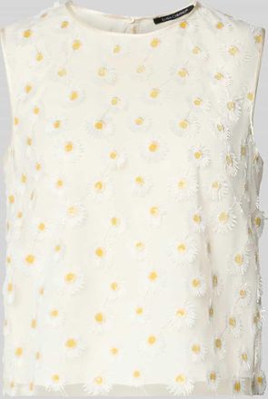 Luisa Cerano Blusentop im Allover-Look mit Rundhalsausschnitt