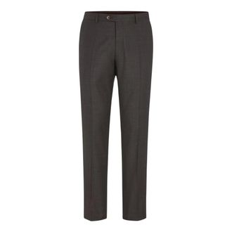 Oscar Jacobson Dandy Regular Fit Hose Mikrostruktur - - Trousers - Herren - Braun - 3XL