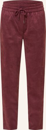 Juvia Hose Im Jogging-Stil In Lederoptik rot