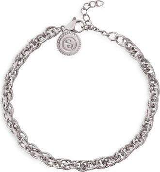 Singularu Spinning Rope Chain Armband. Edelstahl mit Silberfarbener Beschichtung. Schmuck f&uuml;r Damen