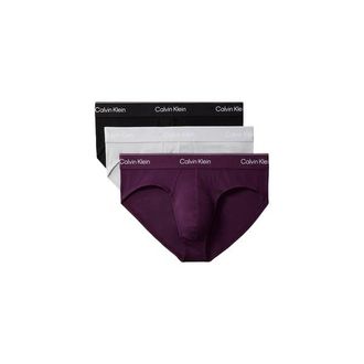 Calvin Klein Lot de 3 slips unis en coton m&eacute;lang&eacute;