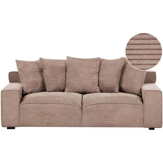 Beliani Sofa 3-Sitzer VISKAN Cord Sandbeige