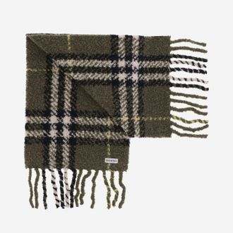 Burberry Brushed Alpaca-Blend Scarf - Green