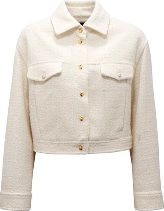 Pinko Pinko, Femme, Vestes, Blanc, Taille: 38 FR Gelato Tweed Jacket