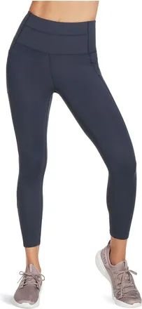 Skechers Performance GOWALK Trage Hohe Taille 7/8 Nylon Damen Blau Sportleggings