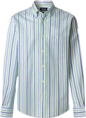 Fa&ccedil;onnable Chemise &agrave; rayures en coton et lin